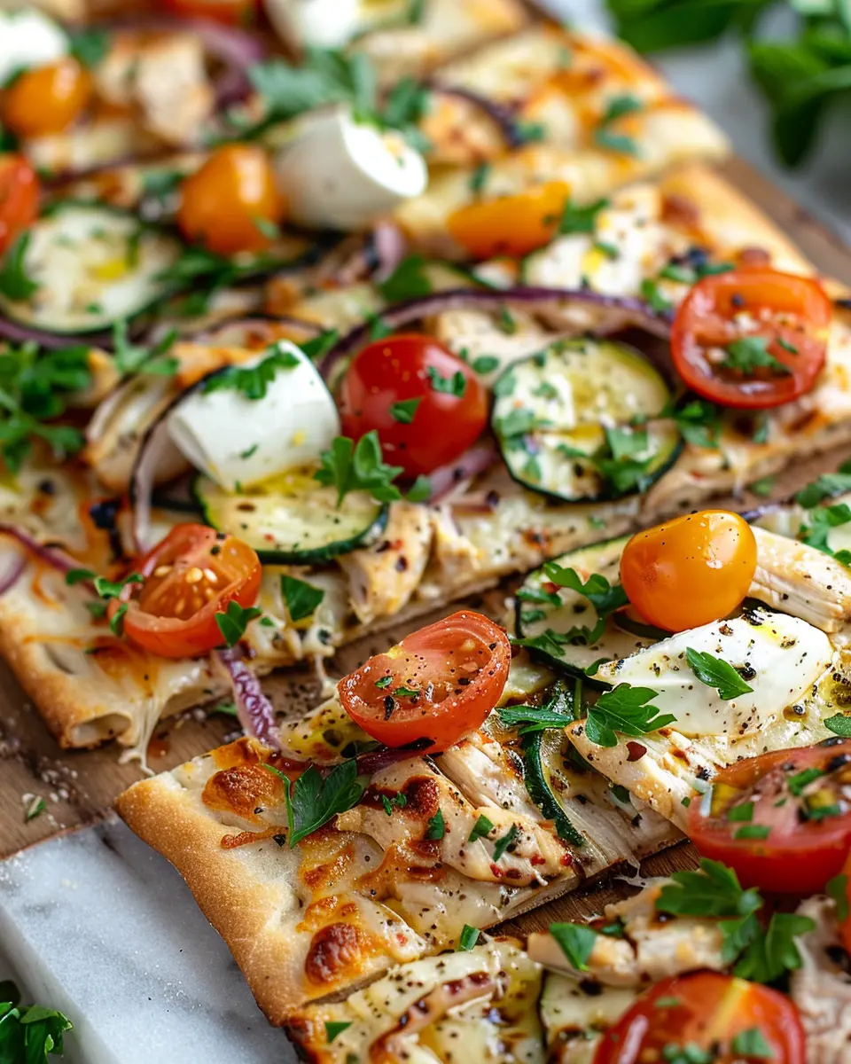 Mediterranean Chicken Flatbread