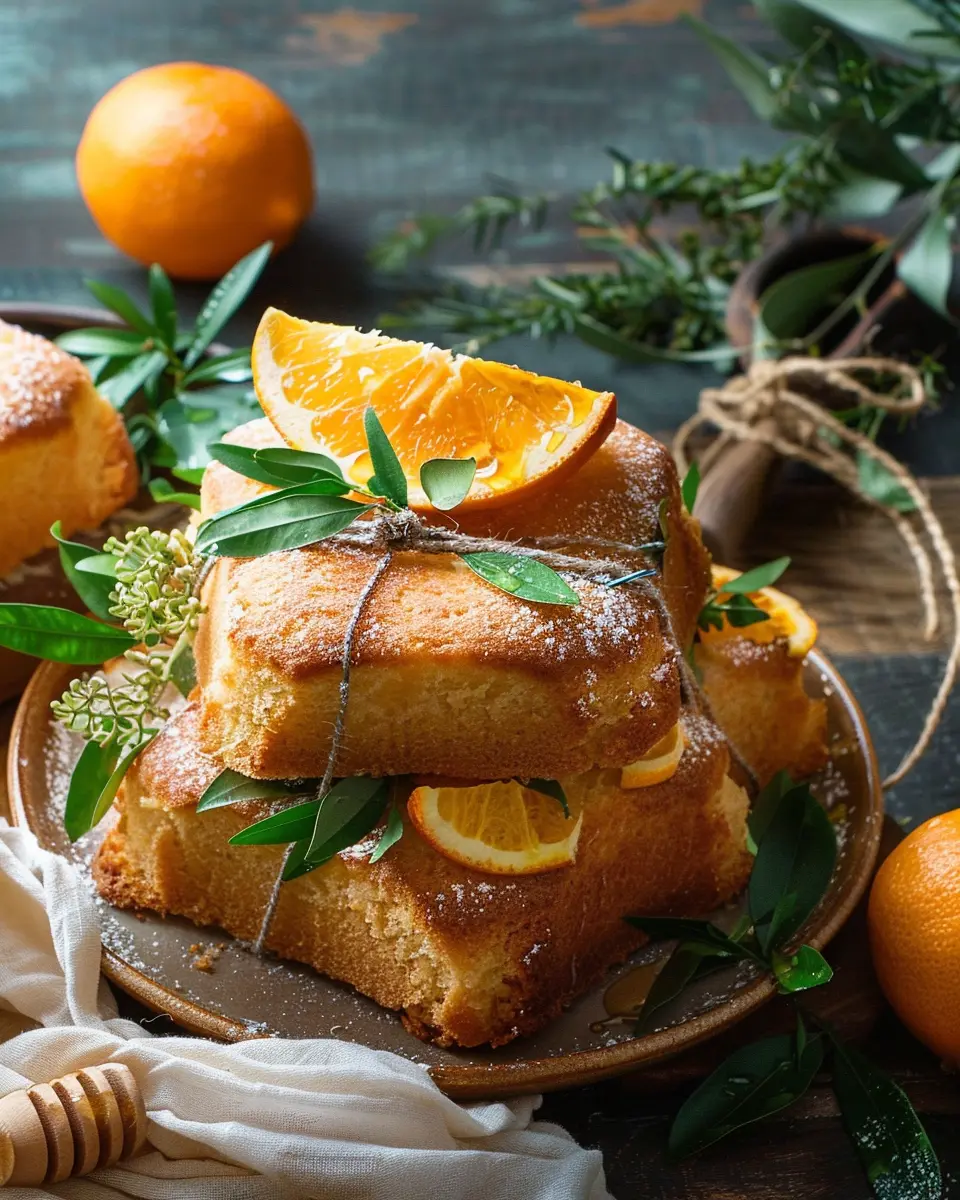 orange ginger honey cakes