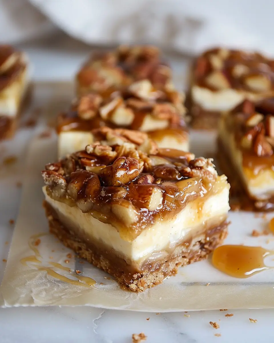 Caramel Apple Cheesecake Bars