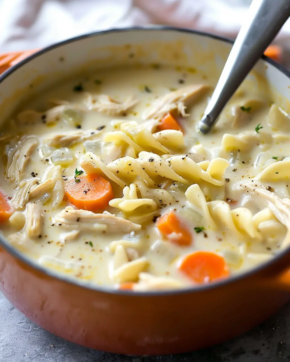 creamy chicken noodle soup